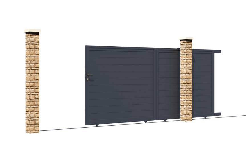 Aluminium sliding gate 3m EIGER 300C140 | Casanoov