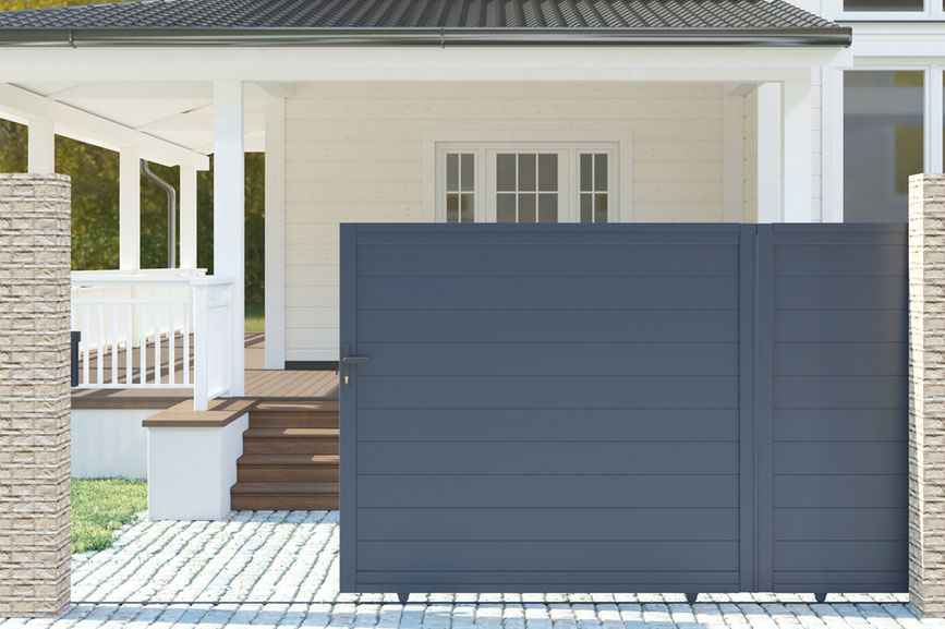 Portail alu coulissant 4m EIGER 400C140 | Casanoov