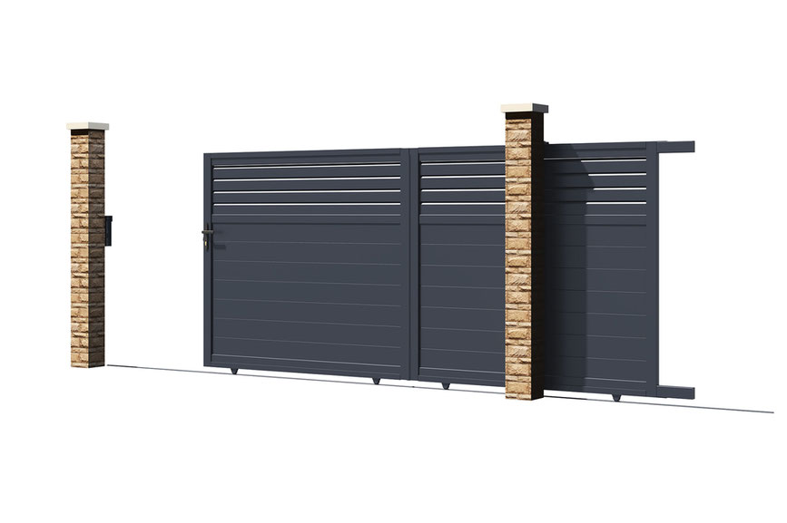 Portail alu coulissant 4m CARPATIA 400C160 | Casanoov