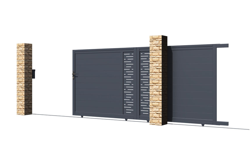 Aluminium sliding gate 4m ARLBERG 400C180 | Casanoov