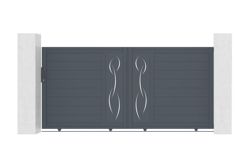 Aluminium sliding gate 3m LIFE 300C140 Grey | Casanoov