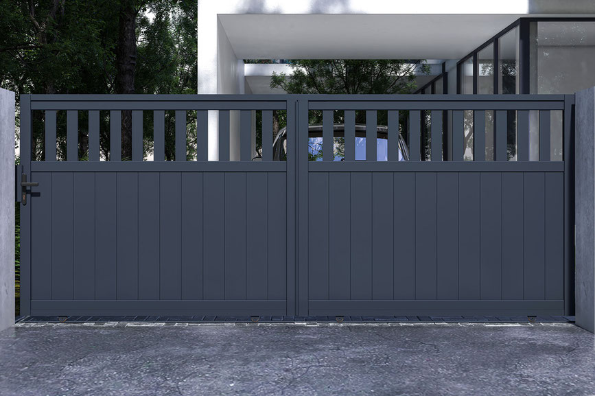 Portail alu coulissant 4m SANTIS 400C160 | Casanoov