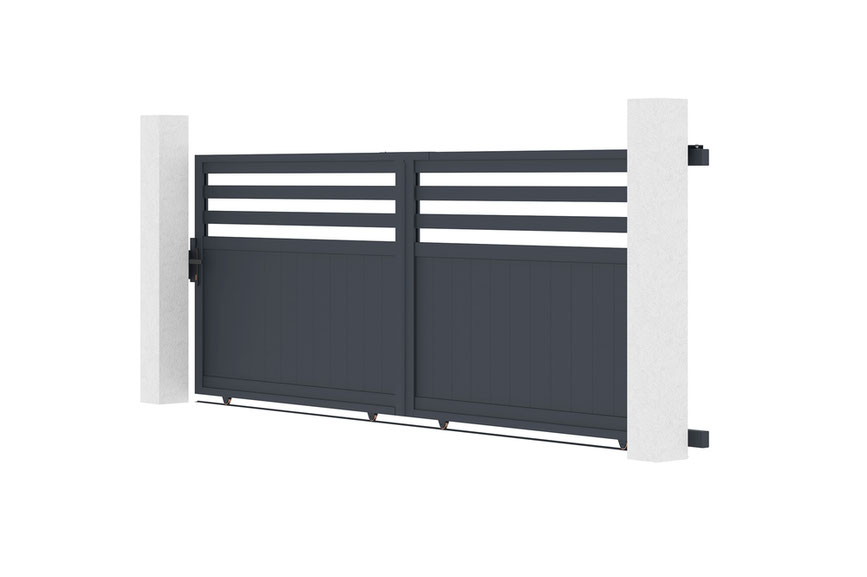 Portail alu coulissant 4m NEVIS 400C140 | Casanoov