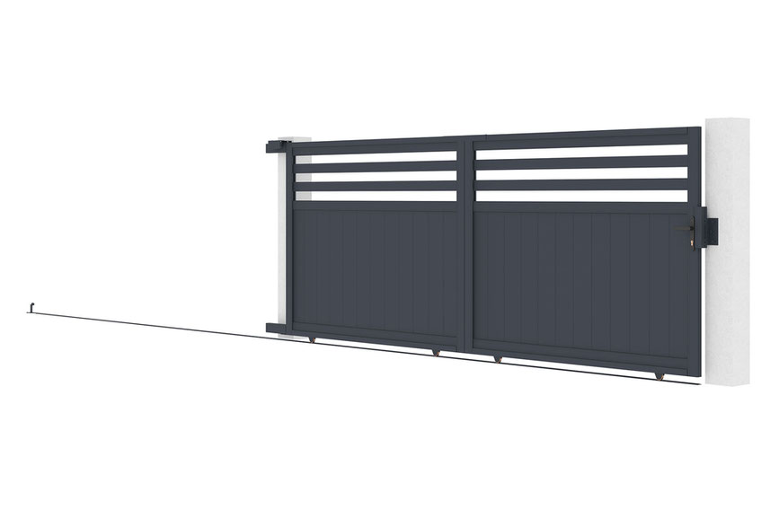 Portail alu coulissant 4m NEVIS 400C160 | Casanoov