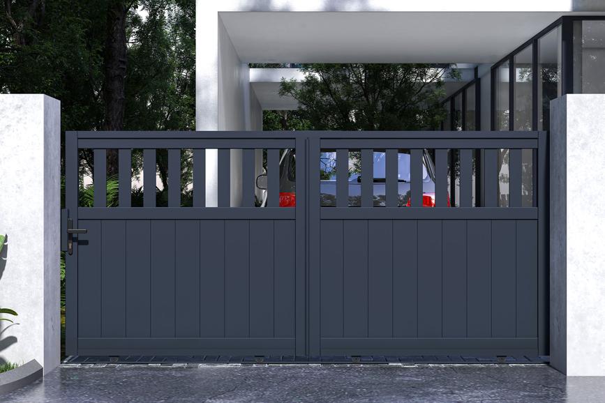 Aluminum sliding gate 3m SANTIS 300C140 gray | Casanoov