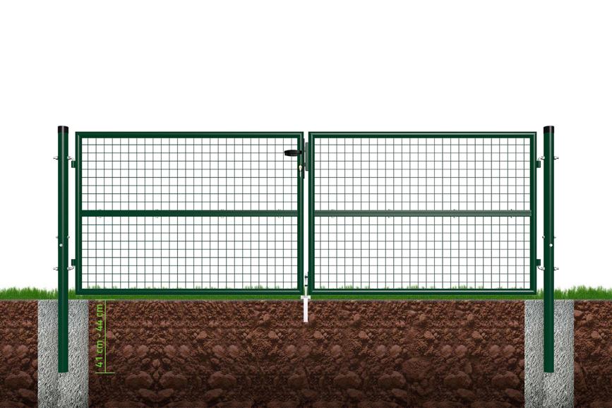 Portail grillagé 3m OLGA 300B100 VERT | Casanoov