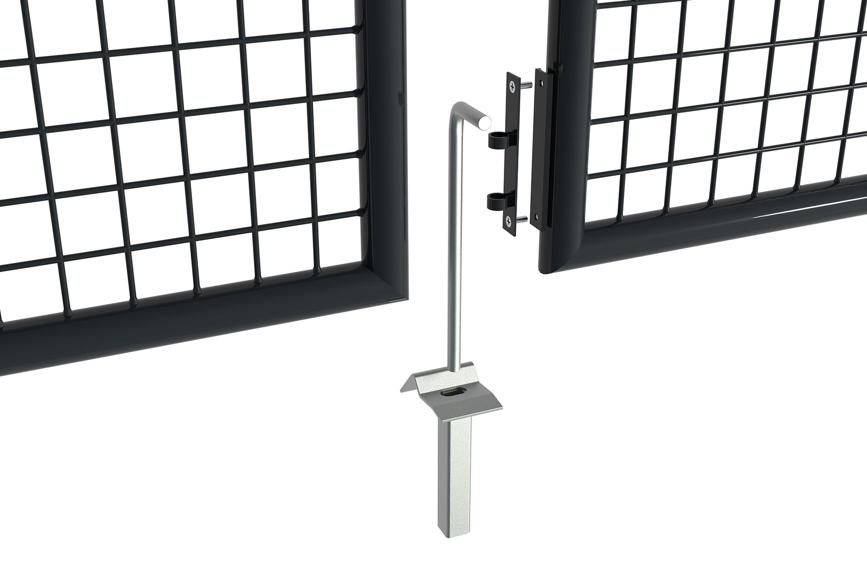 Wire Mesh Swing Gate 3m OLGA 300x130cm Grey round frame & posts | Casanoov