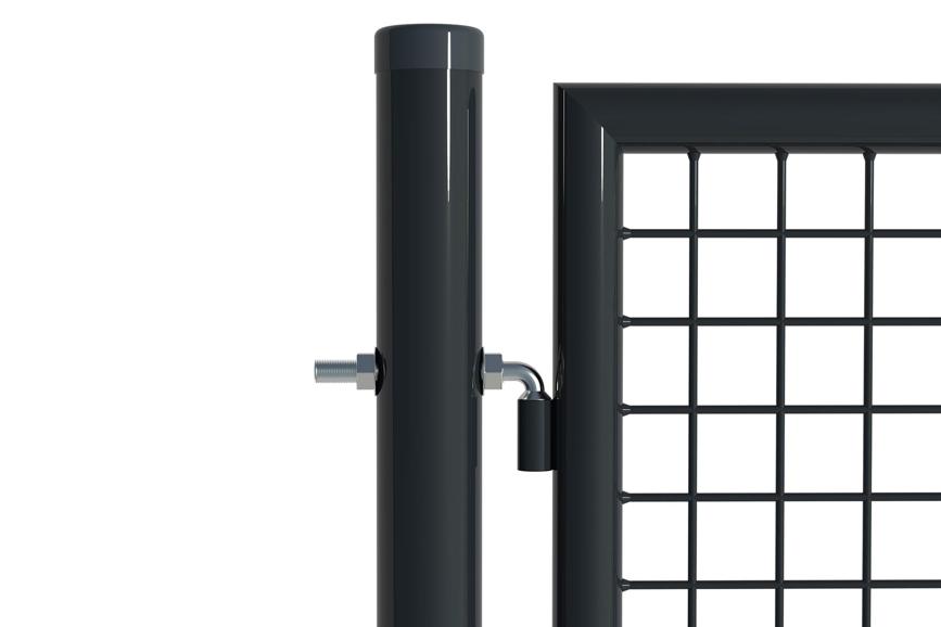 Wire Mesh Swing Gate 3m OLGA 300x150cm Grey round frame & posts | Casanoov