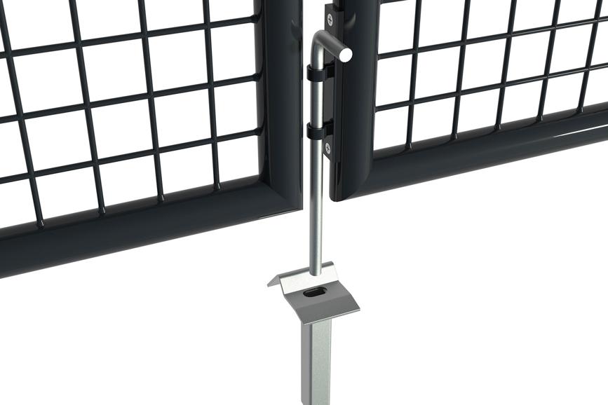 Wire Mesh Swing Gate 3m OLGA 300x150cm Grey round frame & posts | Casanoov