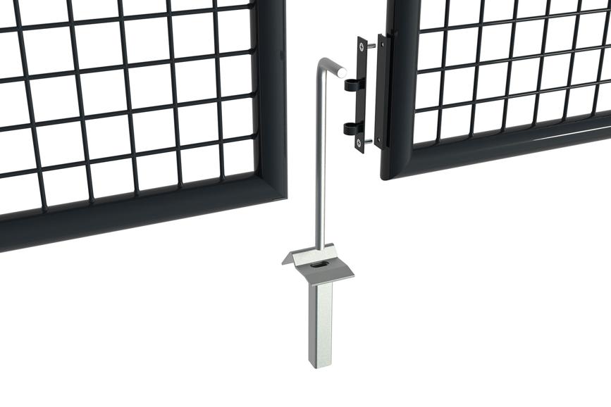 Wire Mesh Swing Gate 3m OLGA 300x150cm Grey round frame & posts | Casanoov