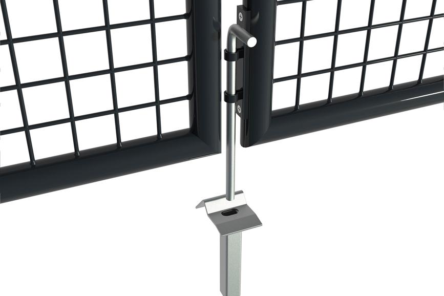 Wire Mesh Swing Gate 3m OLGA 300x180cm Grey round frame & posts | Casanoov