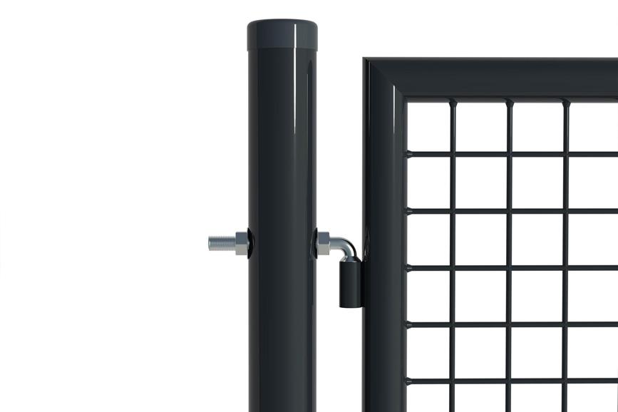 Wire Mesh Swing Gate 3m OLGA 300x180cm Grey round frame & posts | Casanoov