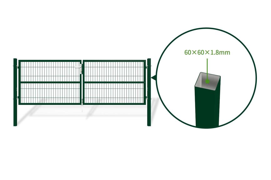 Cancello in rete metallica 3m RAZO 300x100cm Verde muschio | Casanoov
