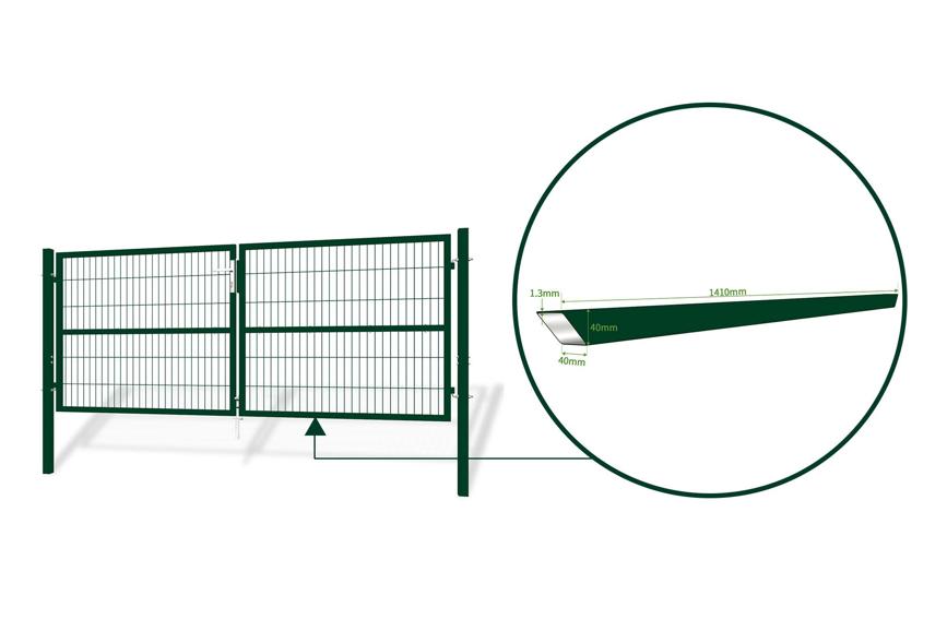 Wire Mesh Swing Gate 3m RAZO 300x120cm Green square frame & posts ...