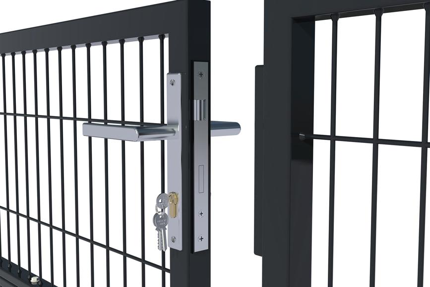 Wire Mesh Swing Gate 3m RAZO 300x140cm Grey square frame & posts | Casanoov