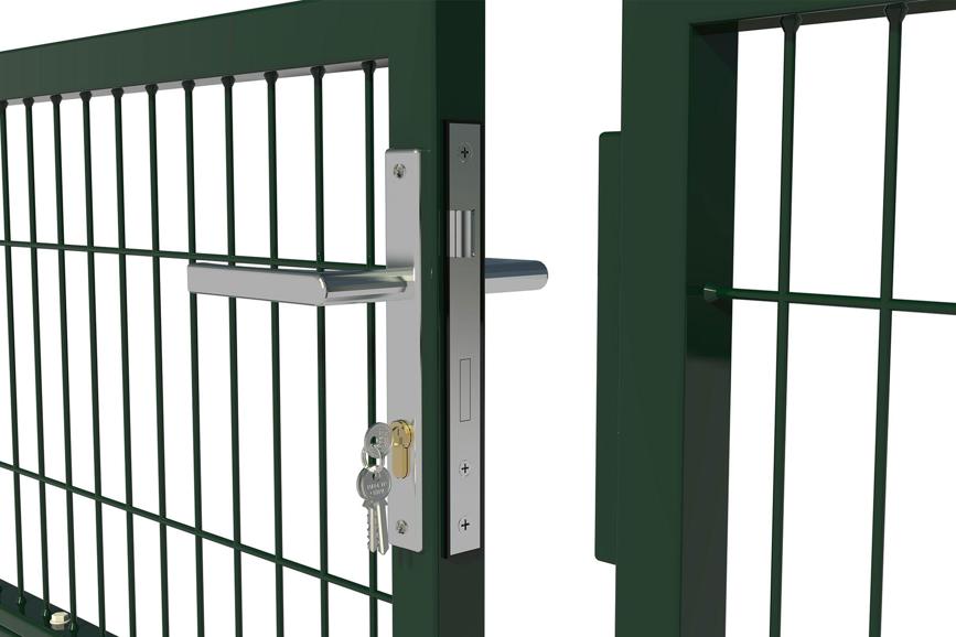 Wire Mesh Swing Gate 3m RAZO 300x160cm Green square frame & posts ...