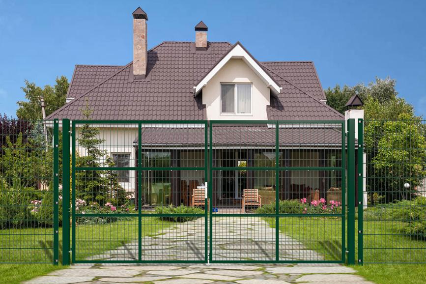 Cancello in rete metallica 4m RAZO 400x200cm Verde muschio | Casanoov