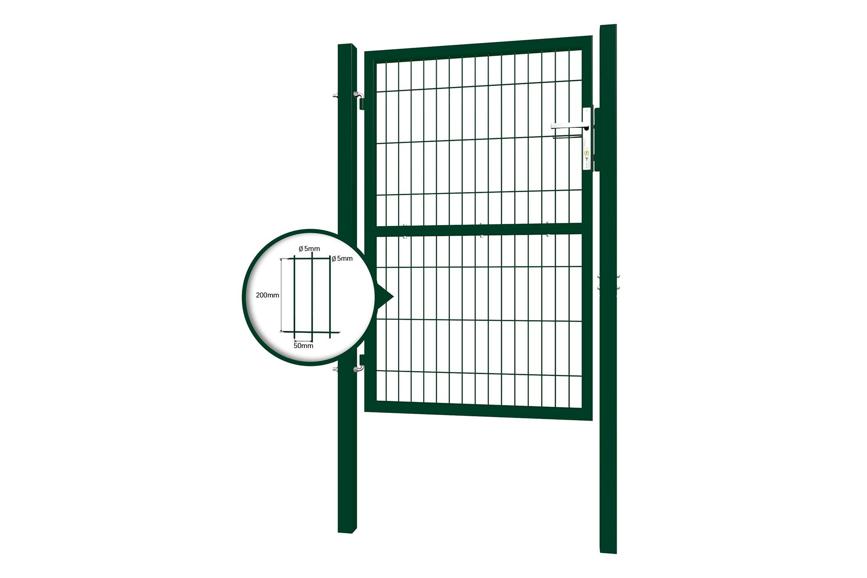 Cancello da giardino in rete RAZO 100x140 cm Verde, Cancello per ...