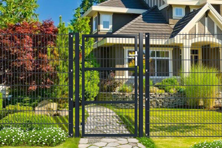 Portão de rede para vedação, para jardim RAZO 100x160cm Cinza | Casanoov