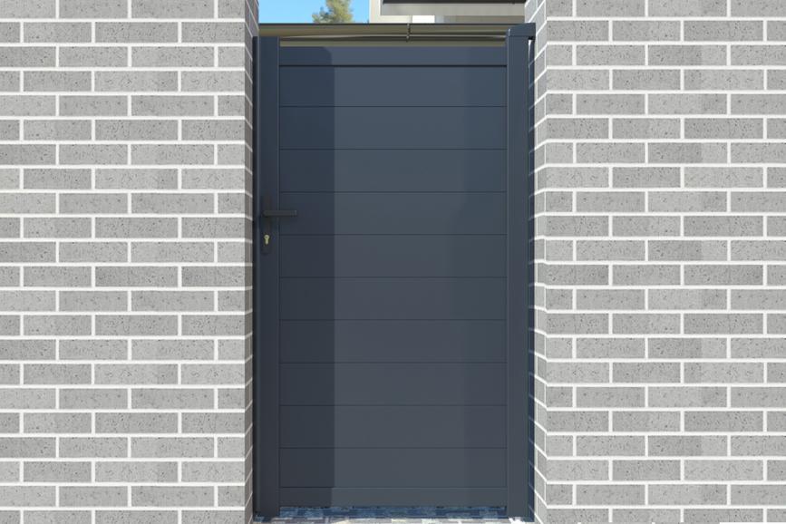 Set alu draaipoort 3m EIGER 300B180 + enkele poort EIGER 100P180 | Casanoov