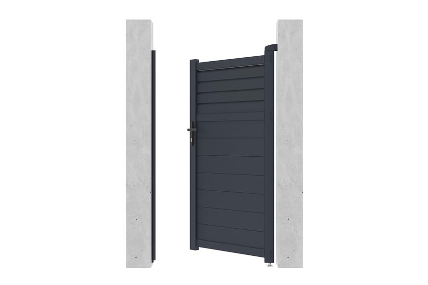 Aluminum sliding gate 3m + wicket gate CARPATIA H.180cm | Casanoov