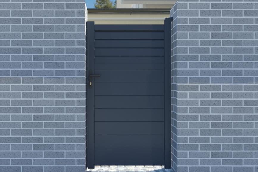 Aluminum sliding gate 3m + wicket gate CARPATIA H.180cm | Casanoov